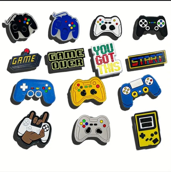 Accessories | 7 Piece Assorted Gamer Croc Charms | Poshmark